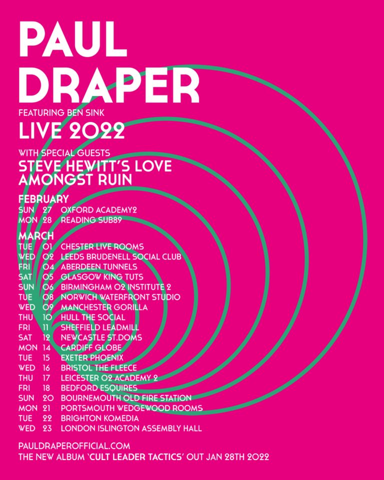 UK TOUR TICKETS ON SALE NOW! - Paul Draper
